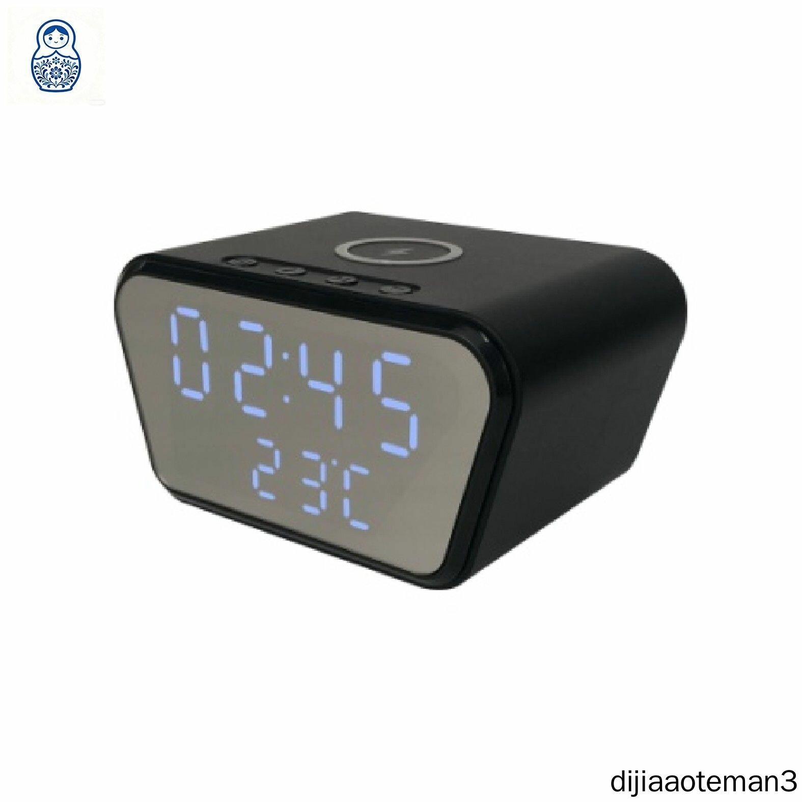 4K-камера видеонаблюдения 5 в 1: термометр, часы будильник беспроводное зарядное устройство, WiFi6, удаленный мониторинг