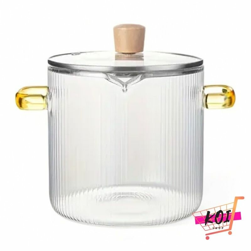 Эксклюзивная жаропрочная кастрюля из прозрачного стекла комплектуется герметичной крышкой