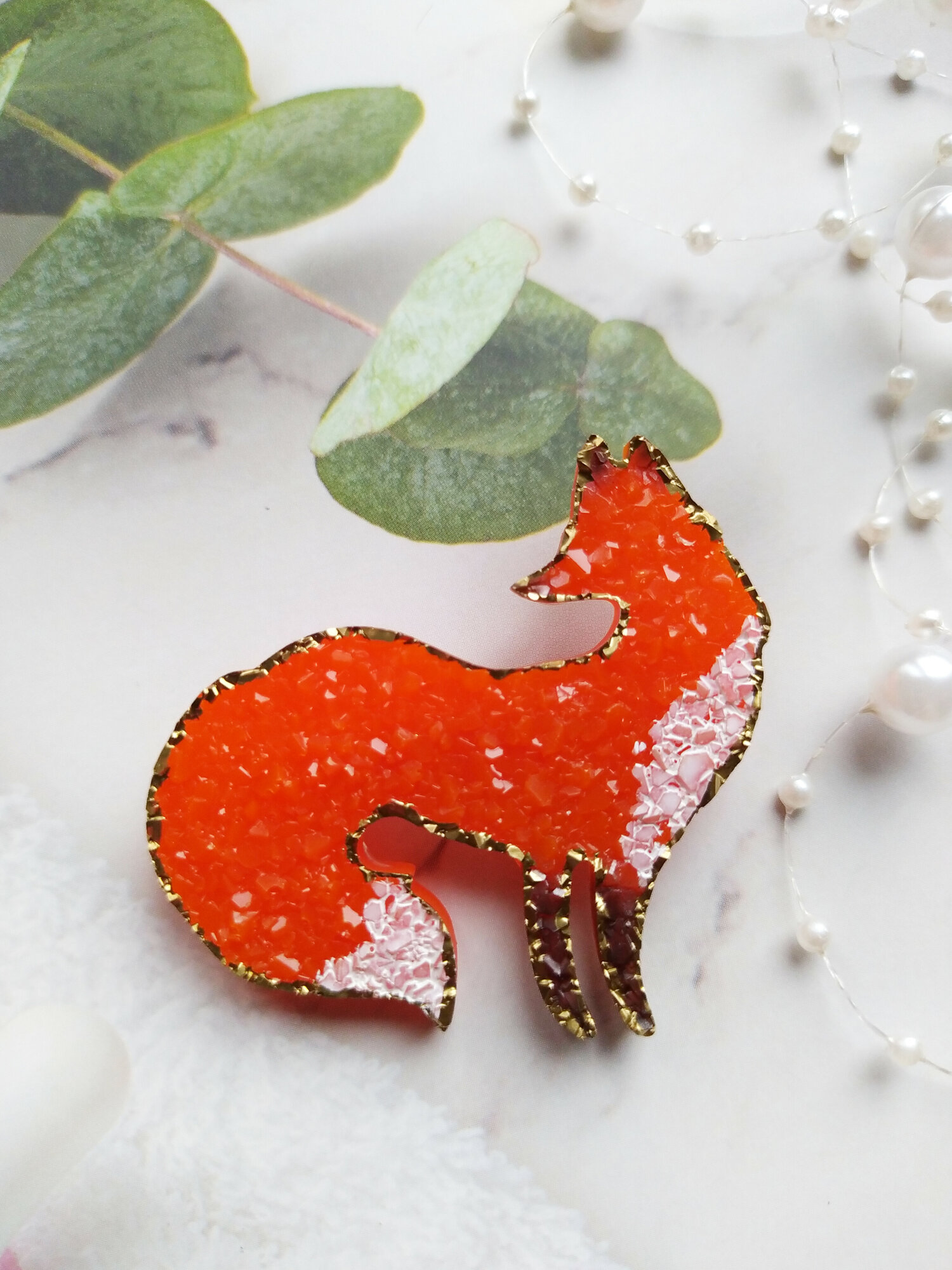 Брошь, эпоксидная смола