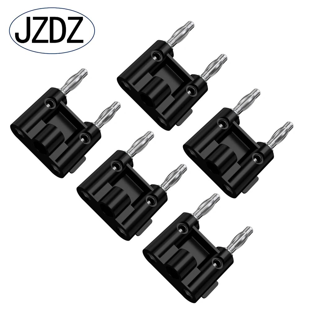 JZDZ 5 шт. двухрядный 4 мм разъем типа «банан» разъем для усилителя динамика разъем двойной разъем типа «банан» пара адаптеров J.10045
