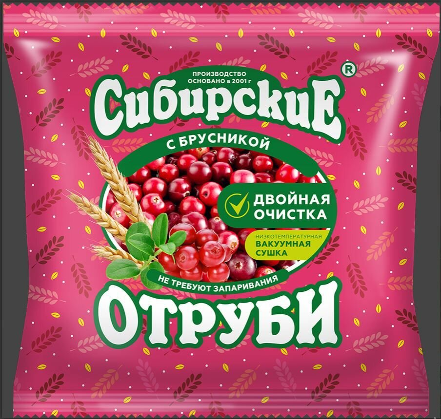 Отруби пшеничные с брусникой