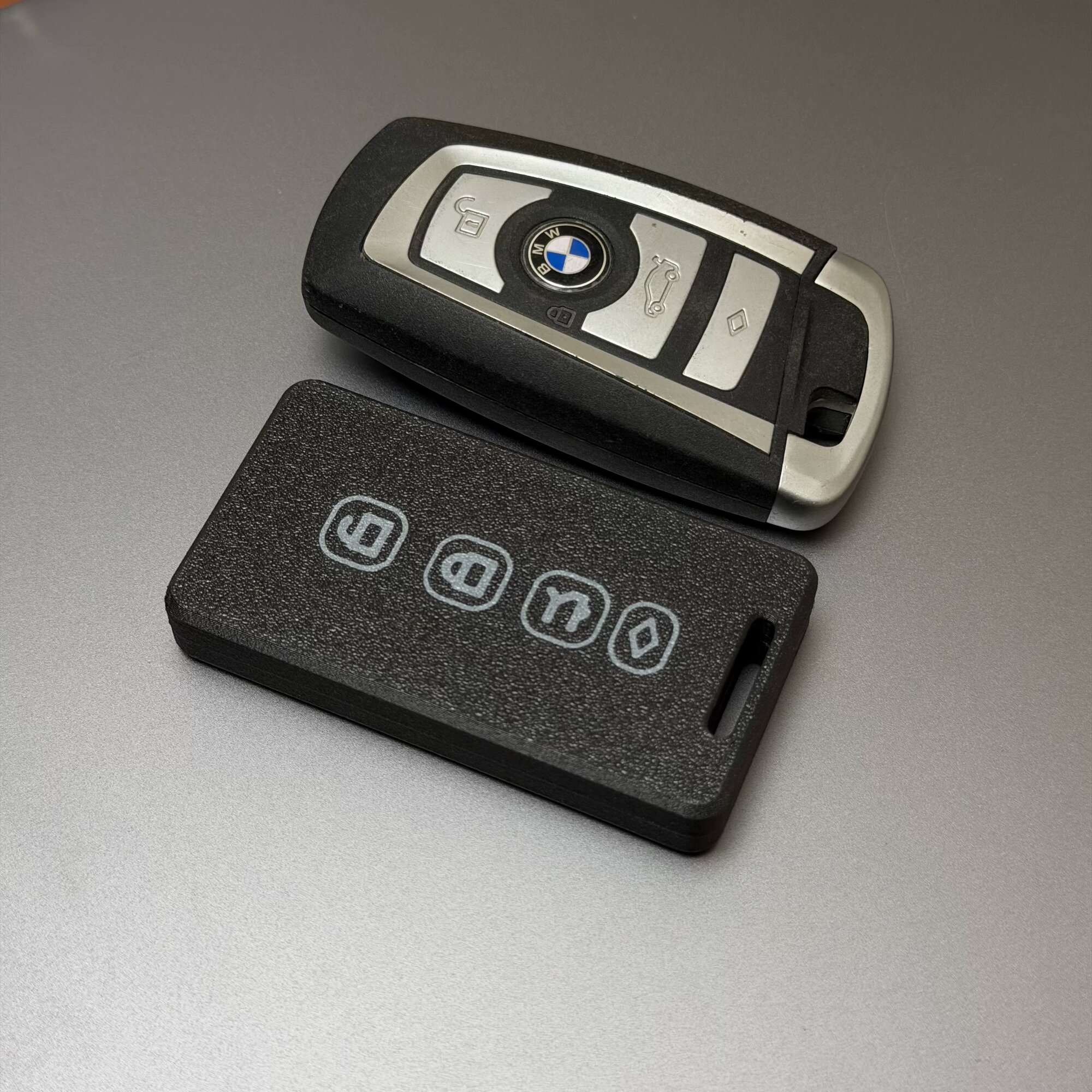 Легкий чехол для ключа BMW 3/5/7 серий в черно-сером цвете, замена оригинального, прочный и стильный дизайн