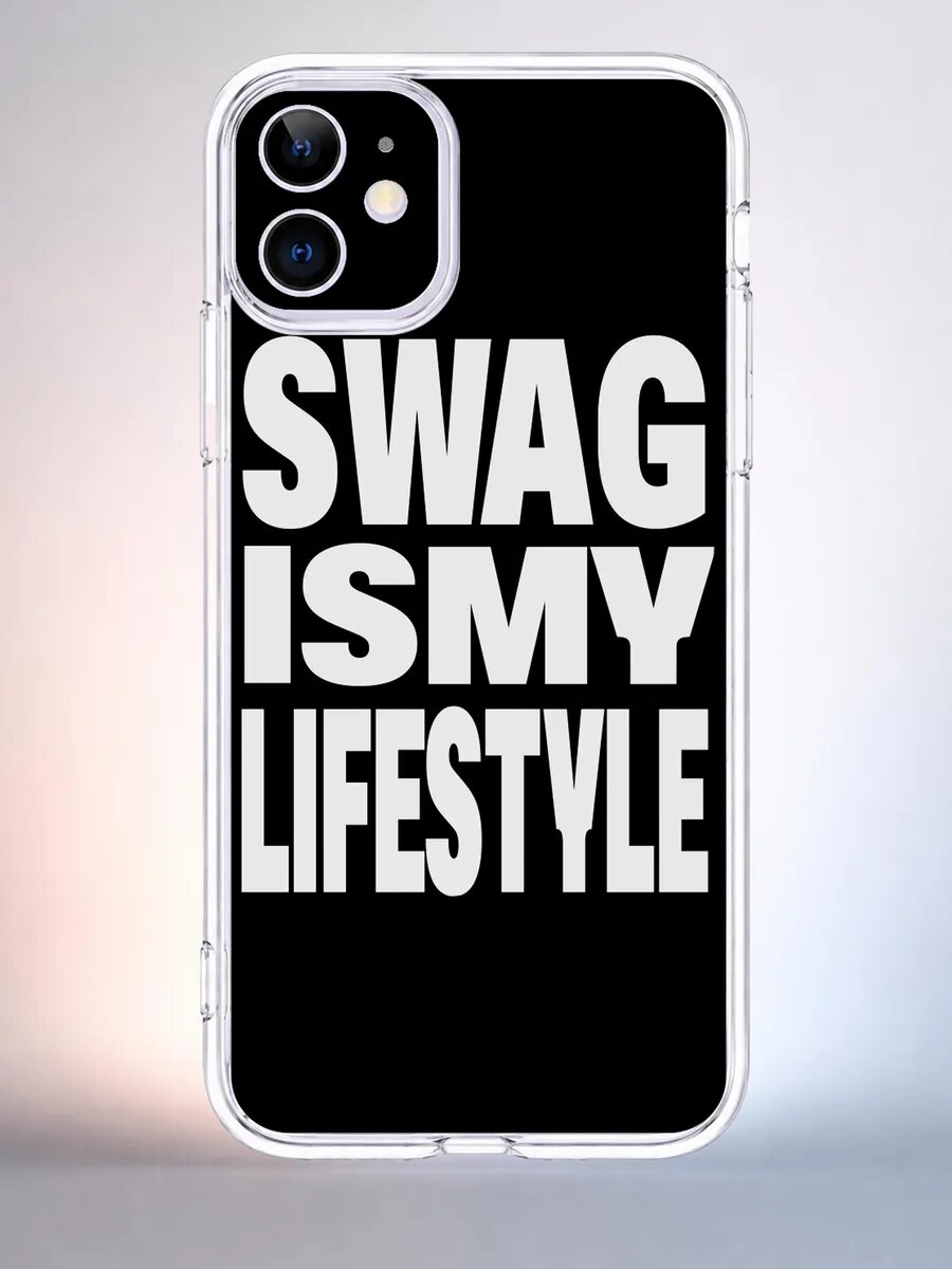 Чехол iPhone 11 swag lifestyle силиконовый прозрачный