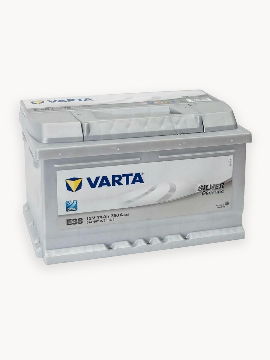 Аккумулятор автомобильный VARTA E38 SILVER dynamic 74 а/ч 750А VAR574402-SD