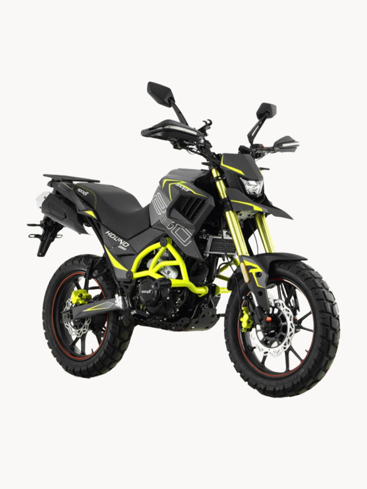 Мотоцикл турэндуро ROCKOT HOUND 250 2.0 (серый/желтый, эптс)