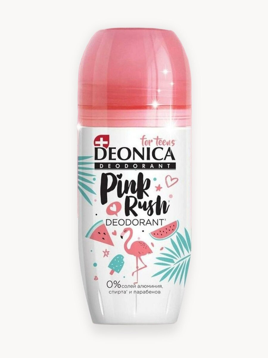 Дезодорант Deonica "Pink Rush", для подростков, роликовый, 50 мл, без солей алюминия