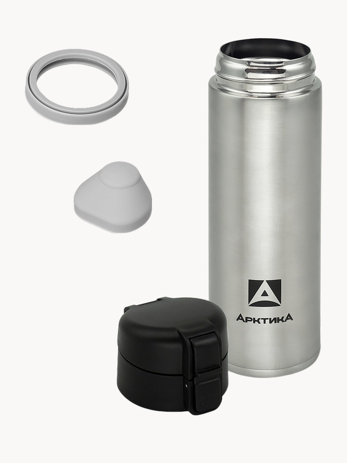 Термокружка термос Арктика 703, нержавеющая сталь, серебристая, 0.47 л