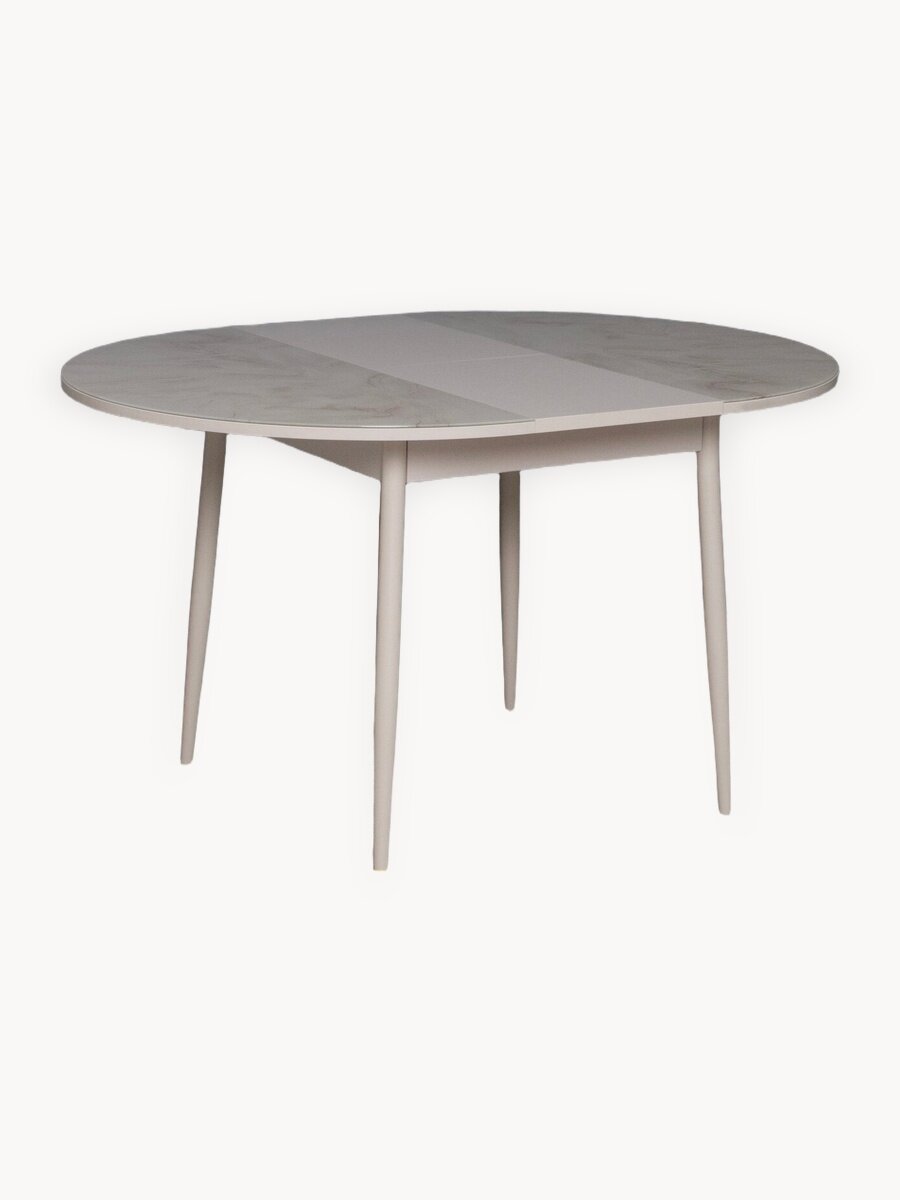 Стол кухонный раздвижной Атланта 2 (03) Мрамор Латте/Бежевый