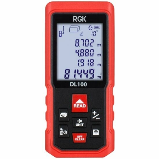 Лазерный дальномер с угломером Rgk DL100 с поверкой