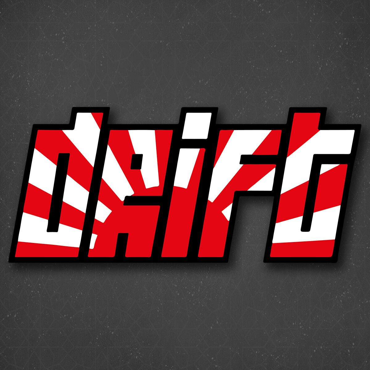 Наклейка на авто "Дрифт - DRIFT японский флаг" 24x10 см