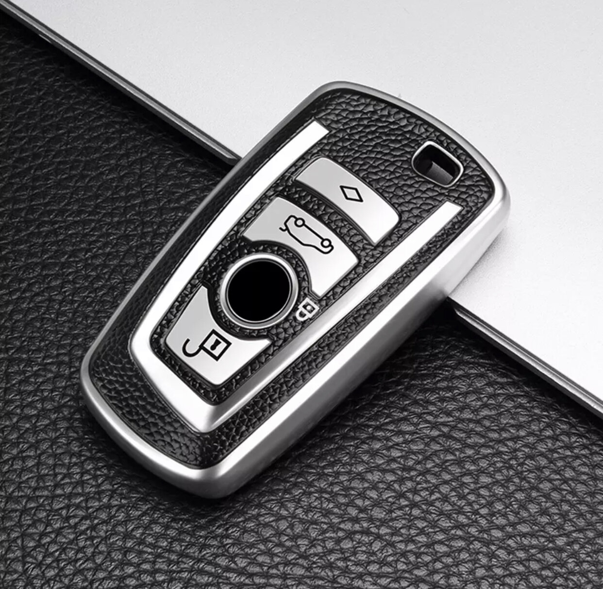 Чехол на ключ BMW / БМВ F-серии TPU Silver