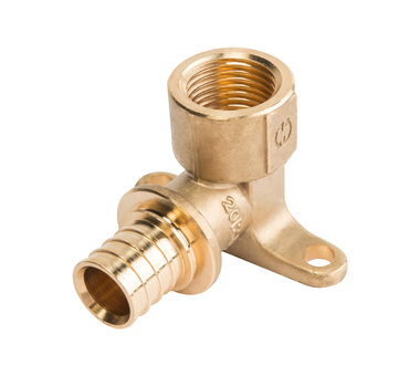 Угольник настенный с креплением STOUT 20xRp 3/4 для труб из сшитого полиэтилена аксиальный SFA-0009-002034