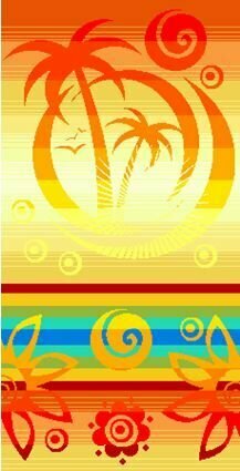 Махровое полотенце 40*70см, ОАО "Авангард" (Солнечный вальс 2 4193)