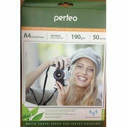 Perfeo фотобумага PF-MTA4-190 50 Бумага матовая 50л, A4 190 г м2 M06