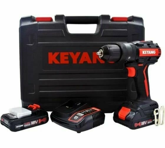 Keyang Бесщеточный аккумуляторный шуруповерт 2 акб и з/у DD18BL-W(Set)