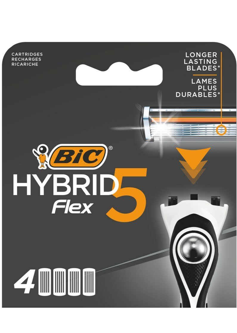Кассета для бритвенного станка BIC Flex 5 Hybrid, 4шт