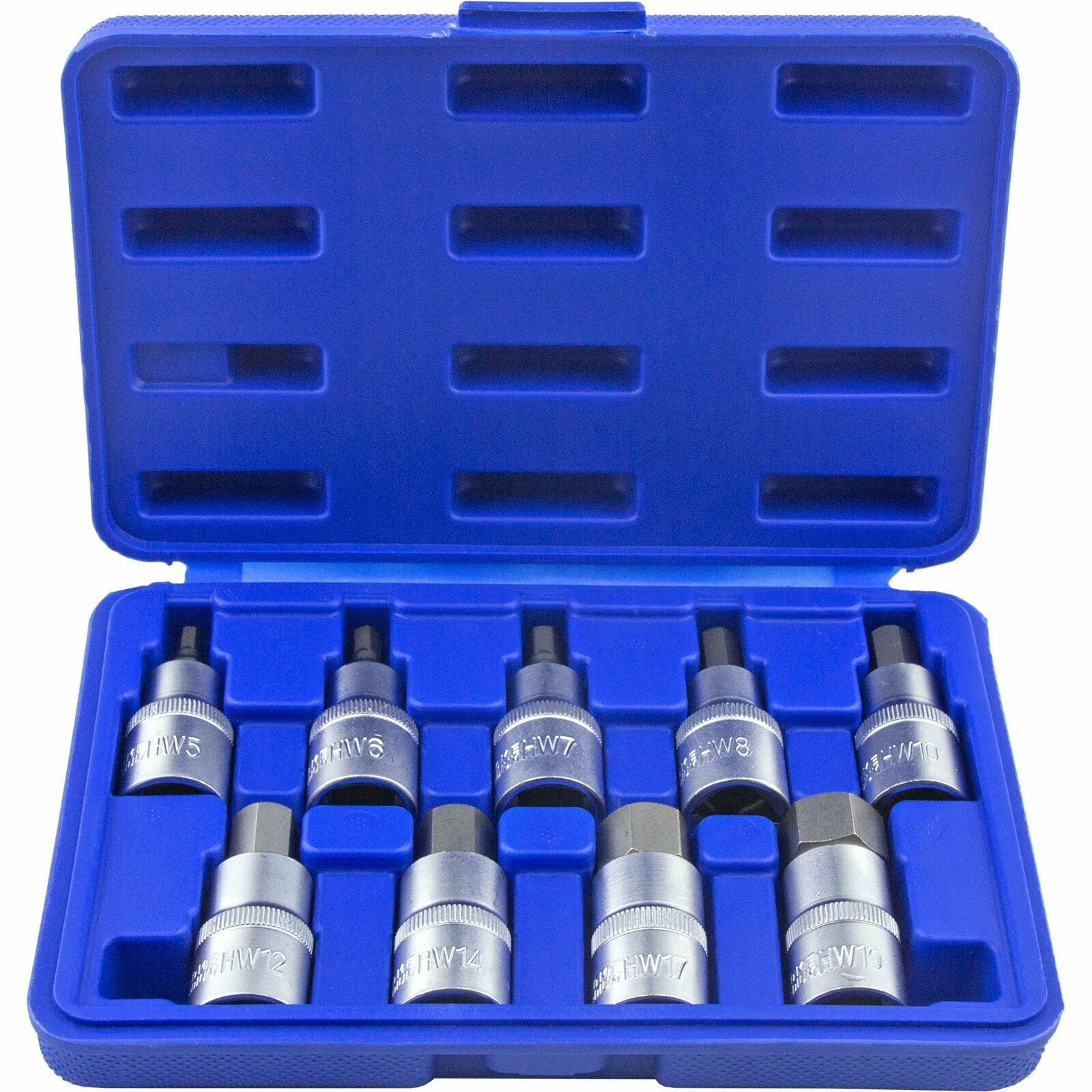 VR50193 VR50193 Набор головок 1/2" со вставкой шестигранной, длина 55 мм, 9 пр.