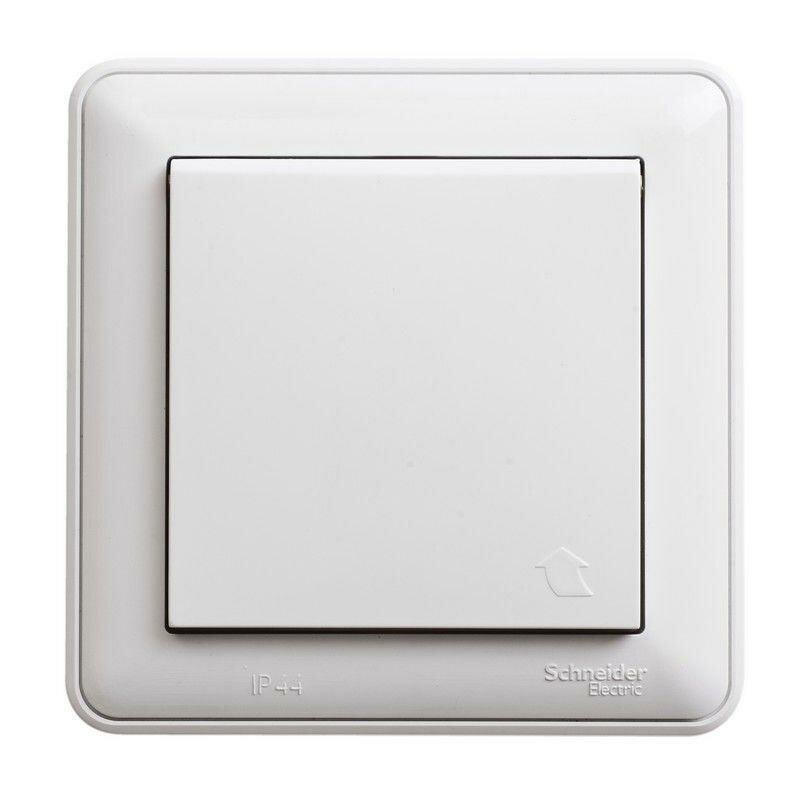 Розетка Systeme Electric "Aqua", 1 место, W59, 16 А, IP44, с заземлением, защитные шторки, в сборе, белая