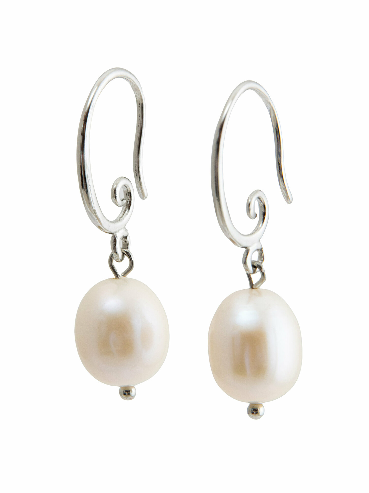 Серьги, жемчуг пресноводный культивированный