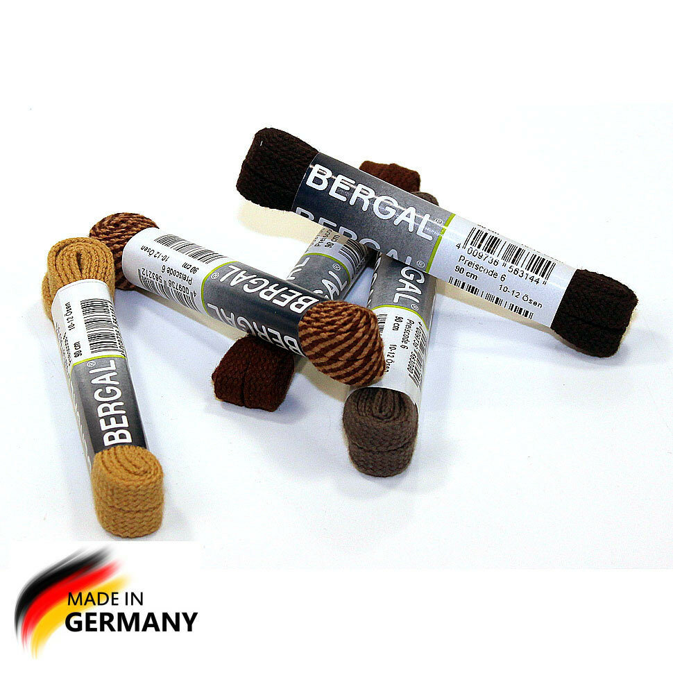 BERGAL Шнурки плоские широкие 90 см цветные. (бежевый (404))