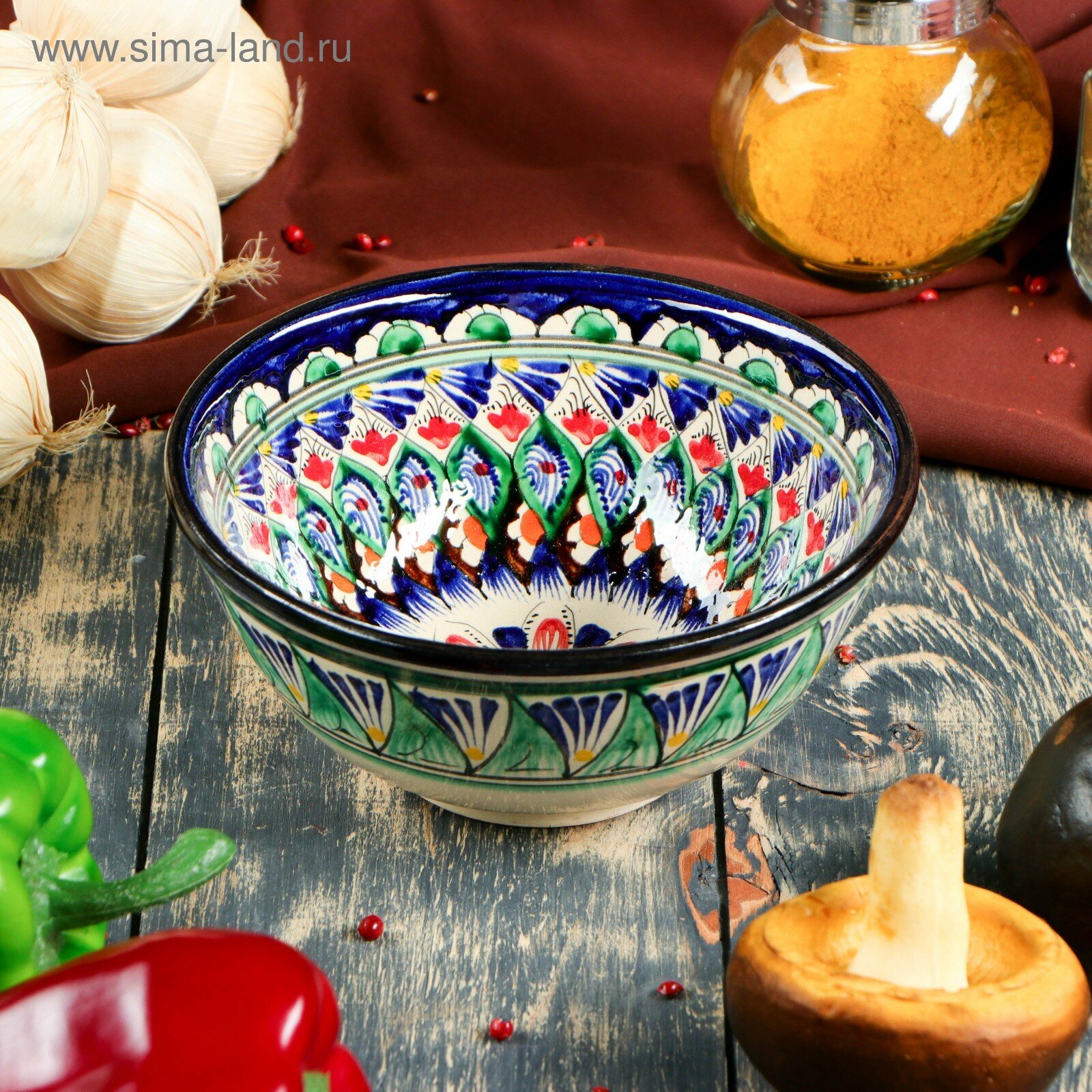 Коса Риштанская Керамика, 700 мл, d=15,5 см, керамика, микс