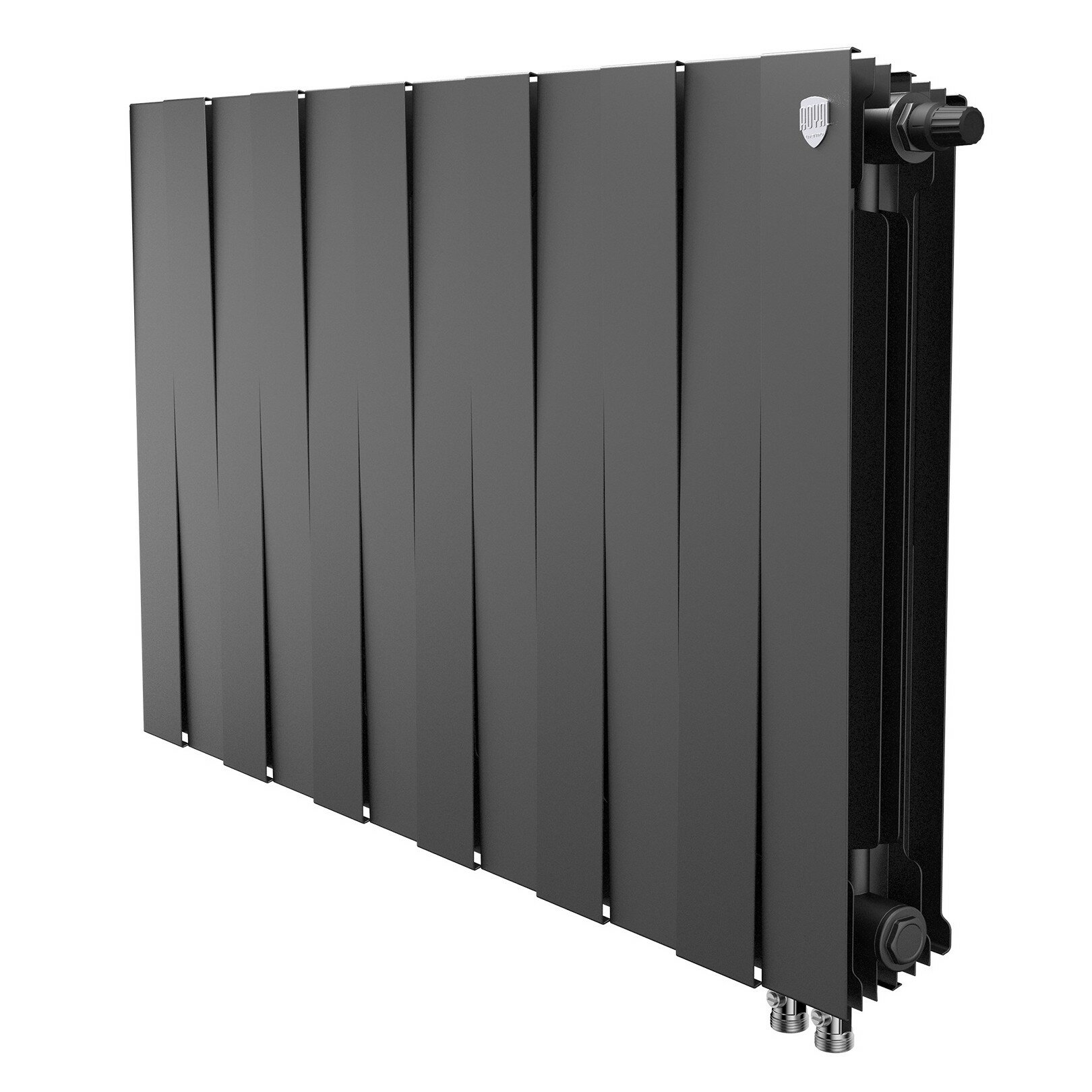 Радиатор биметаллический Royal Thermo PianoForte 500 Чёрный VR80 - 12 секц.