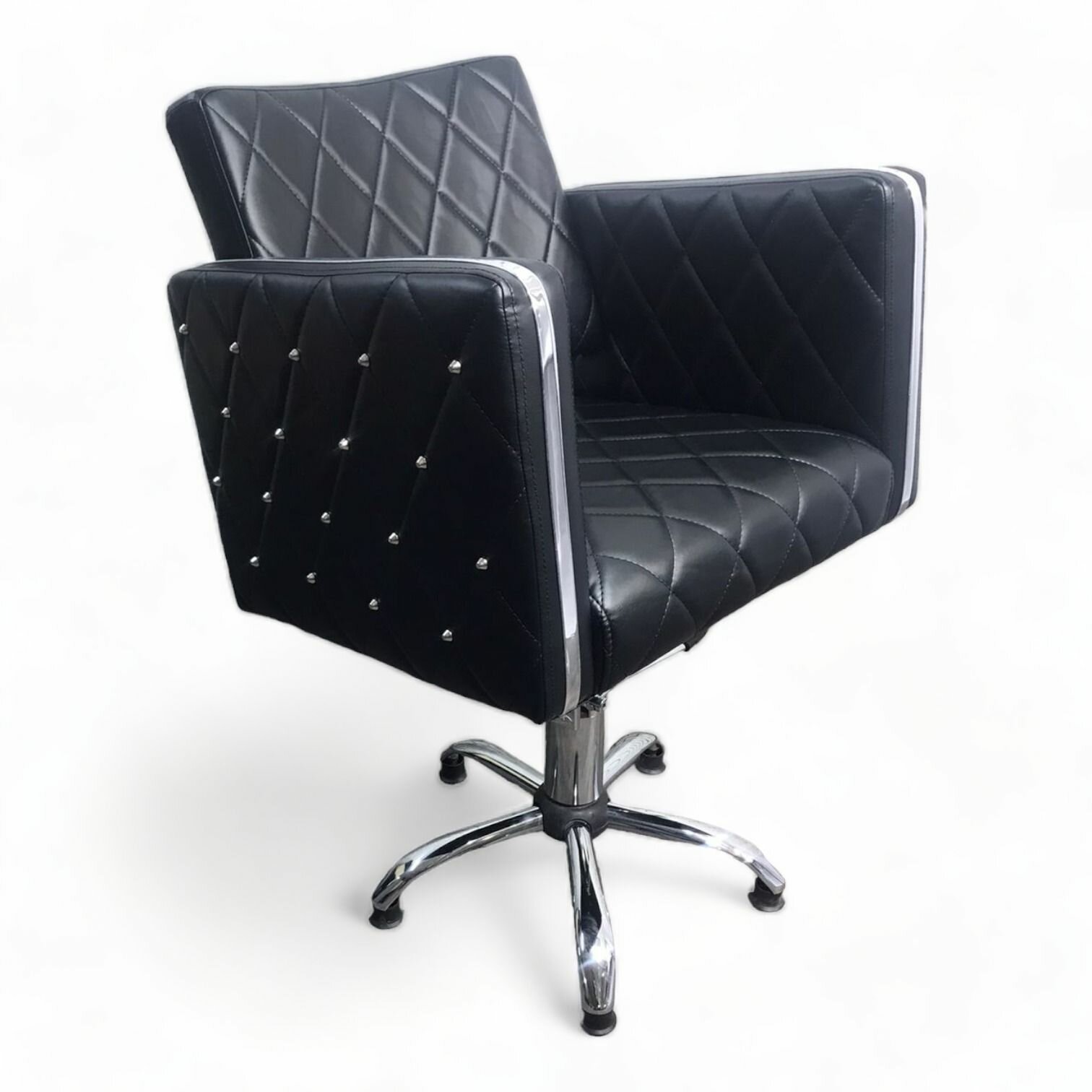 Парикмахерское кресло Черное Гидравлика пятилучье