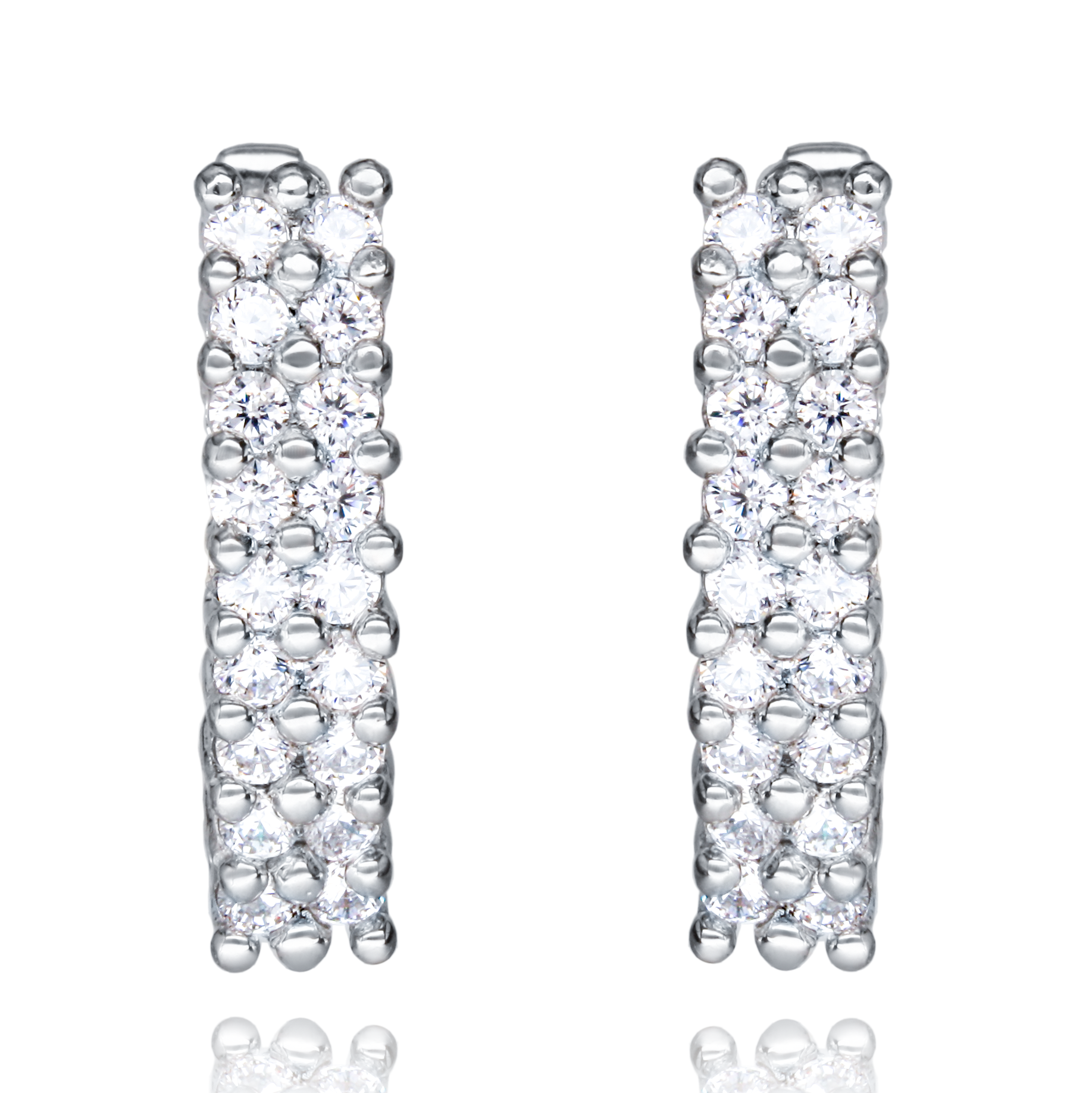 Серьги с подвесками Гильдия Мастеров.ру, серебро, 875 проба, родирование, фианит