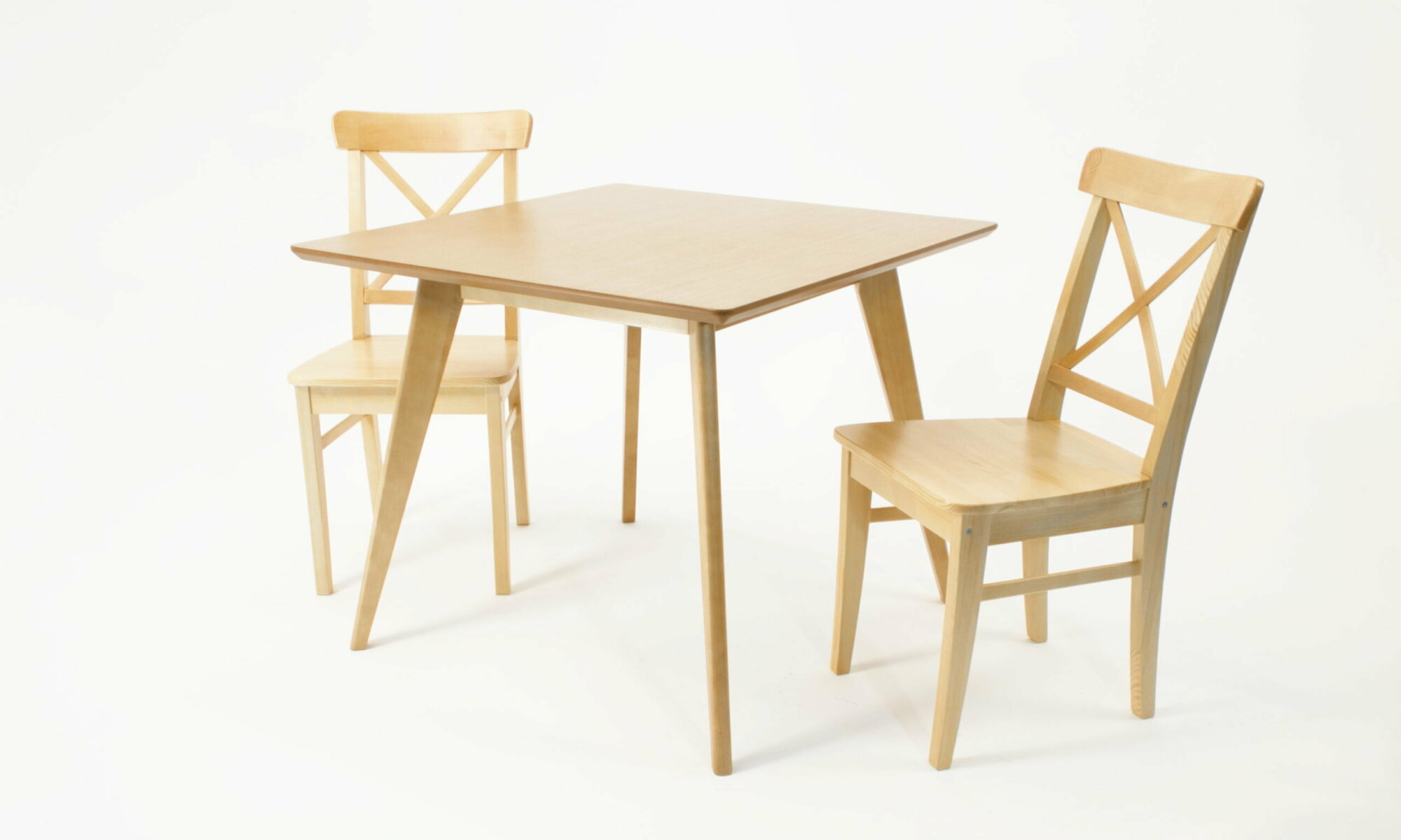 Стол ZiP-mebel Сканди М 100 со стульями Ингольф Натур Размеры: Высота 750мм Глубина 1000мм Ширина 1000мм