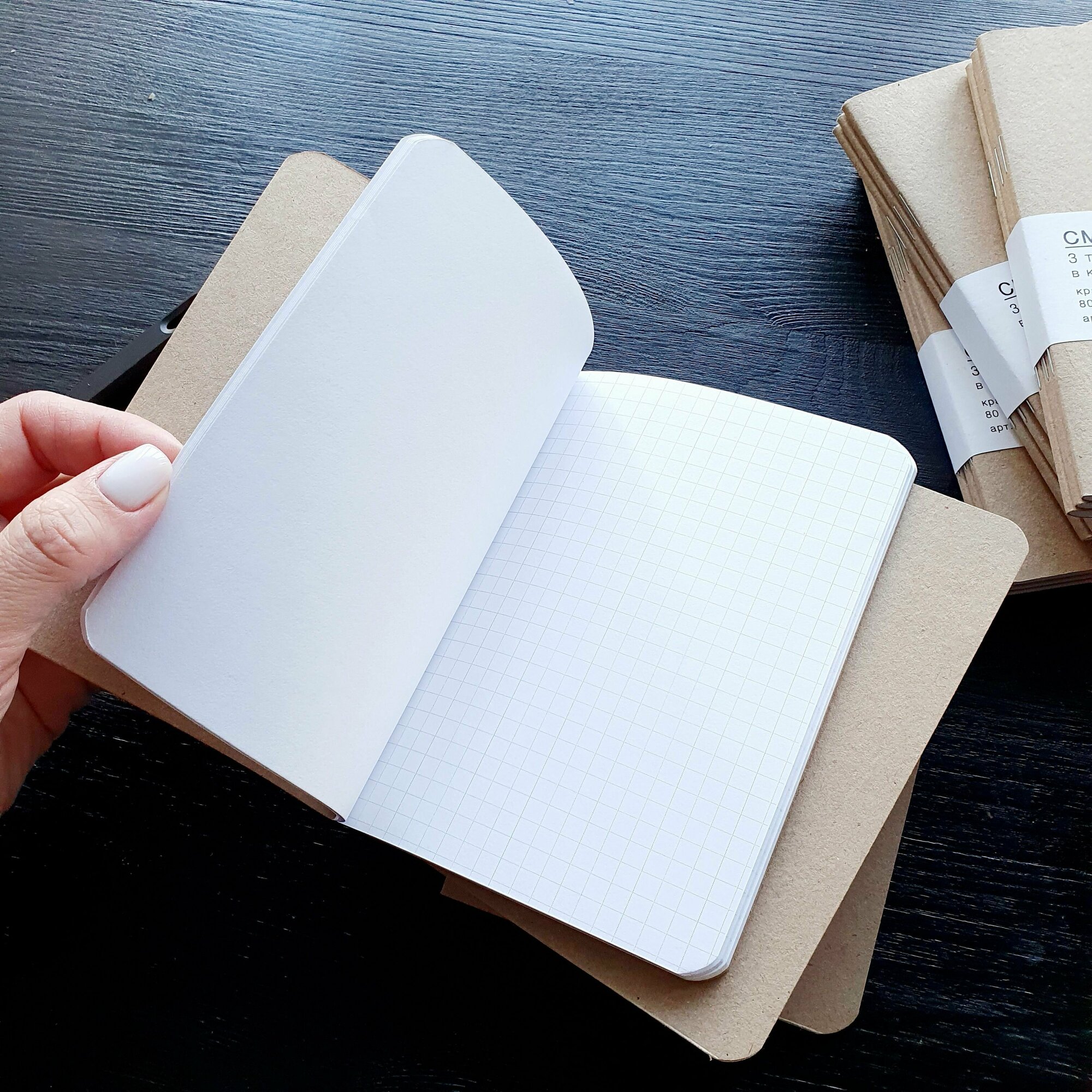 Блокноты формата А6 (10х14см) в клетку+без разметки / сменные блоки / запасные тетради 3 штуки по 30 листов