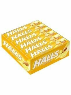 HALLS карамель леденцовая вкус мед-лимон 25 г х 12 штук