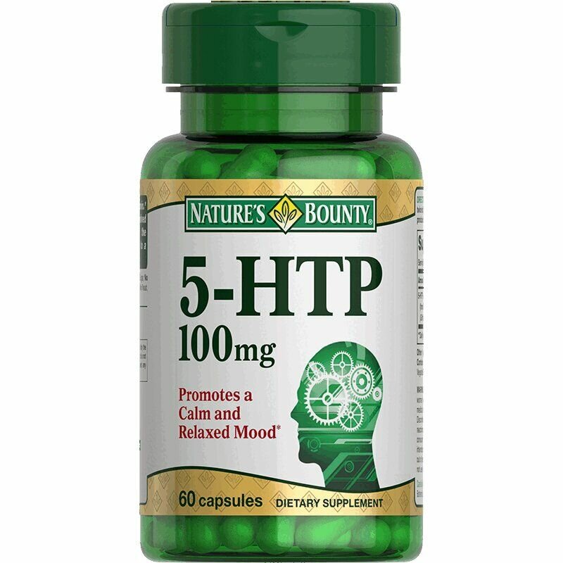 Natures Bounty 5-гидрокситриптофан 100 мг (5-HTP 100 mg Capsules) капсулы №60