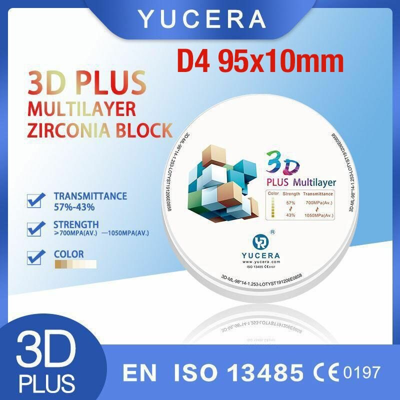 Циркониевый диск для CAD/CAM 3D Plus Multilayer D4 95*10