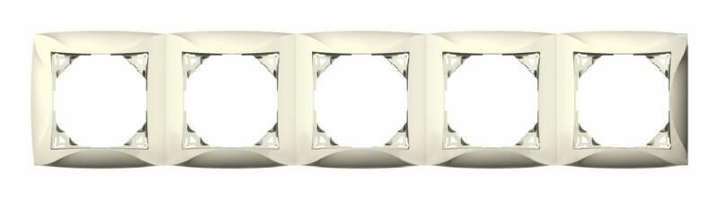 Lexel Дуэт бежевый Рамка 5-ти местная (SE WDE000205)