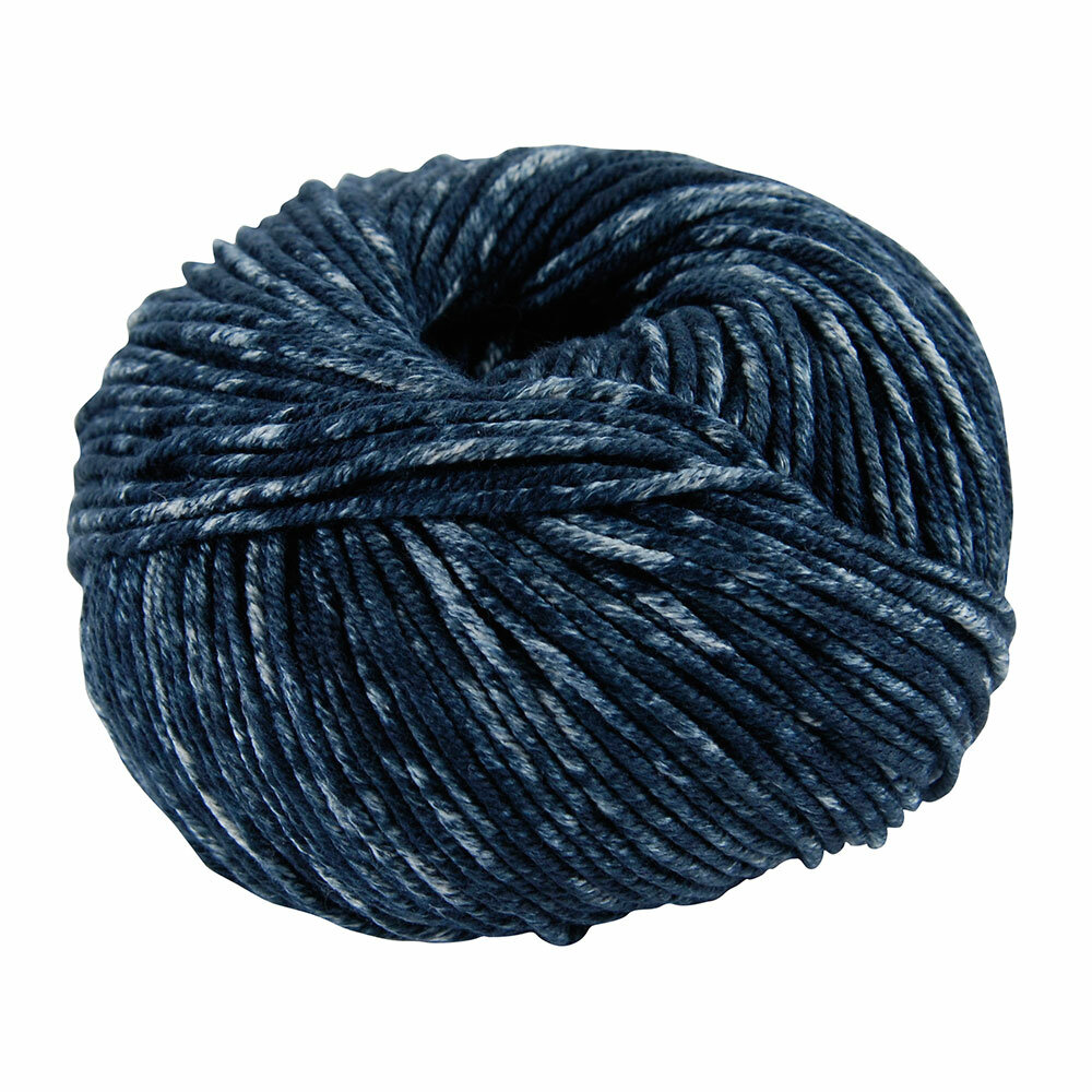 Пряжа "DMC" 352 Natura Just Cotton Denim 100% хлопок 50 г 75 м 17 синий меланж