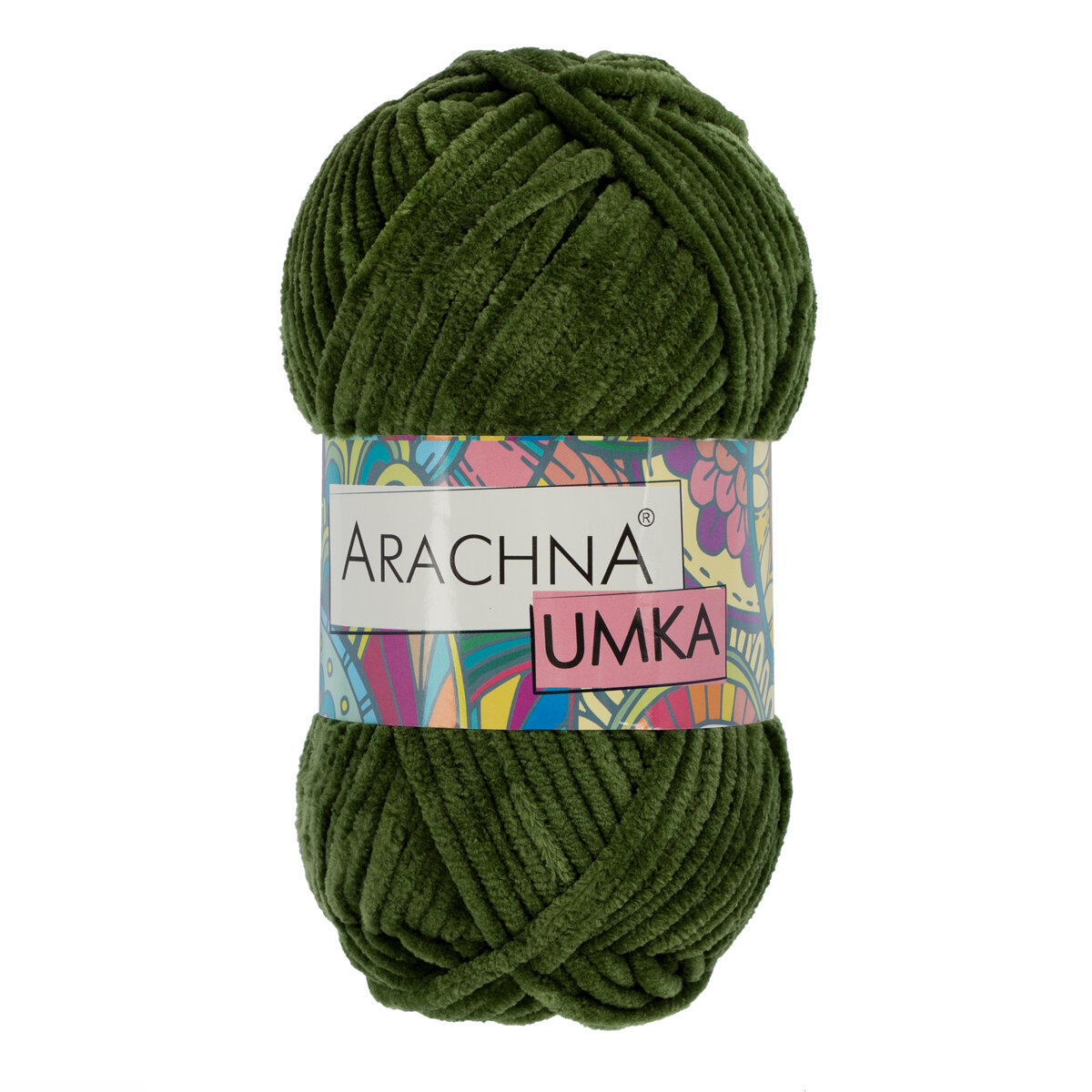 Пряжа ARACHNA "UMKA" 5 шт. по 100 г 120 м 100% полиэстер №32 травяной