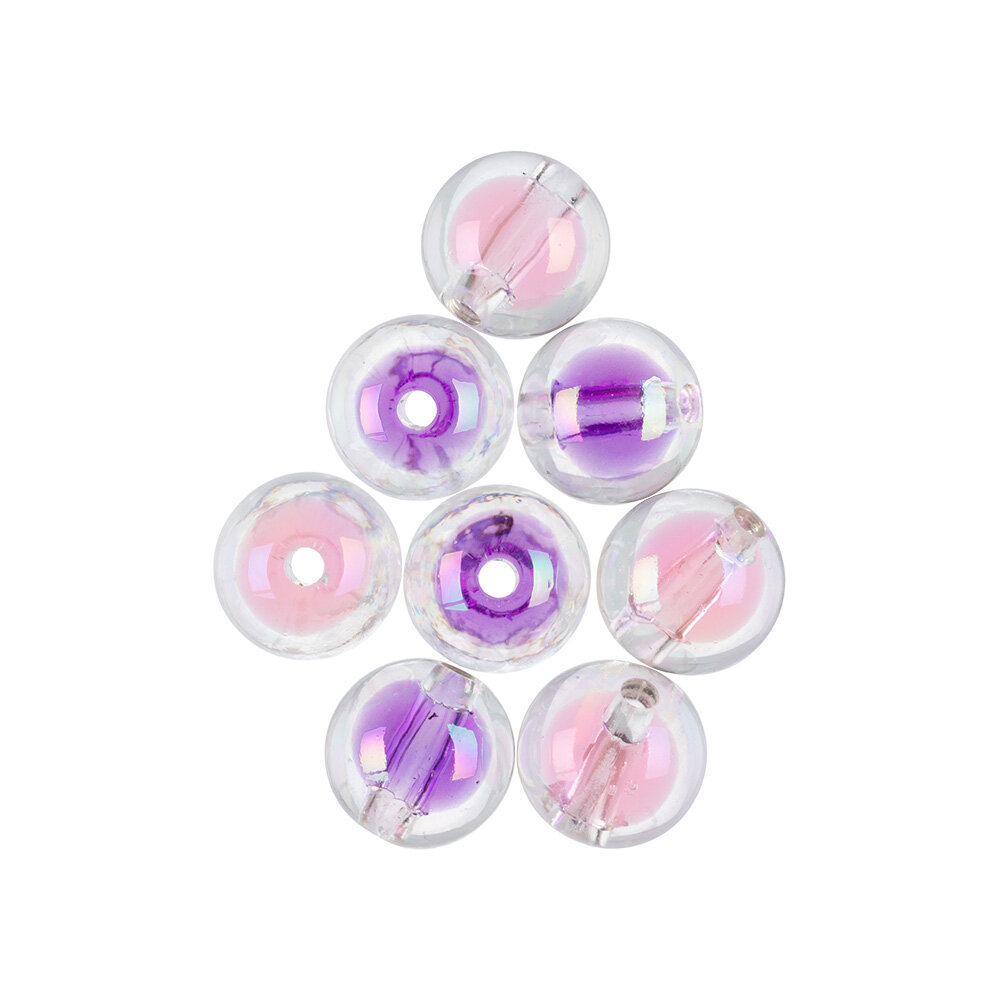 Бусины "Zlatka" пластик JCB-02 16 мм 8 шт №01 ассорти