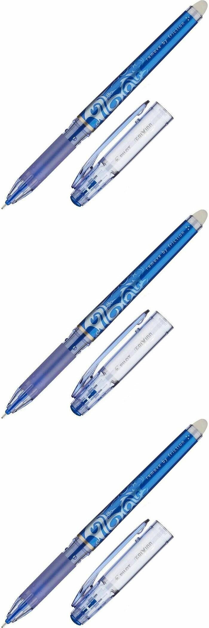 Pilot Ручка гелевая стираемая Frixion Point, 0,5 мм, синий, грип, 3 шт