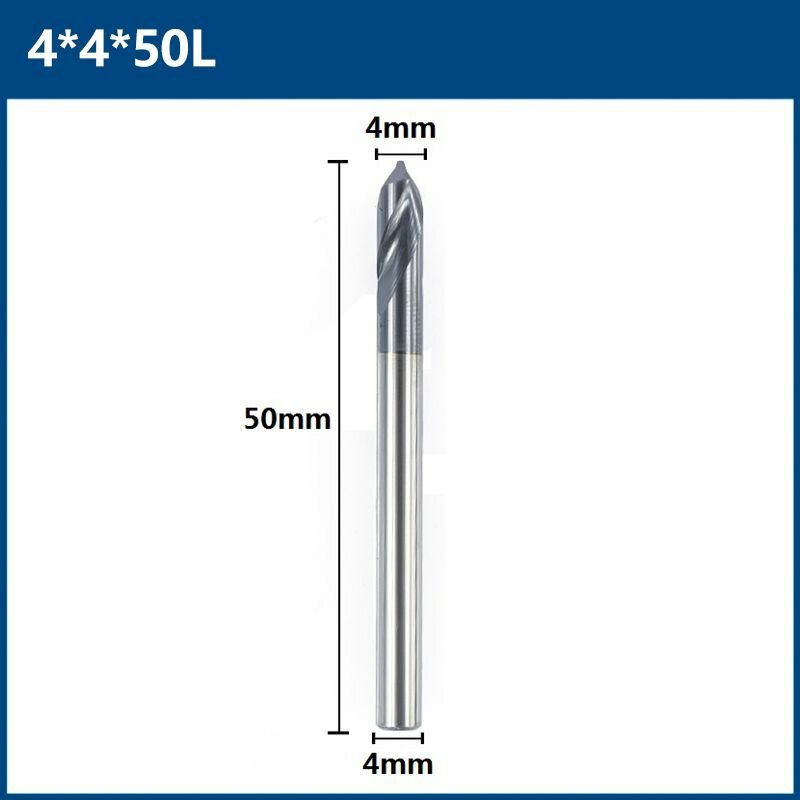 Фреза фасочная XCAN по металлу 4х4х50 мм, 90 градусов