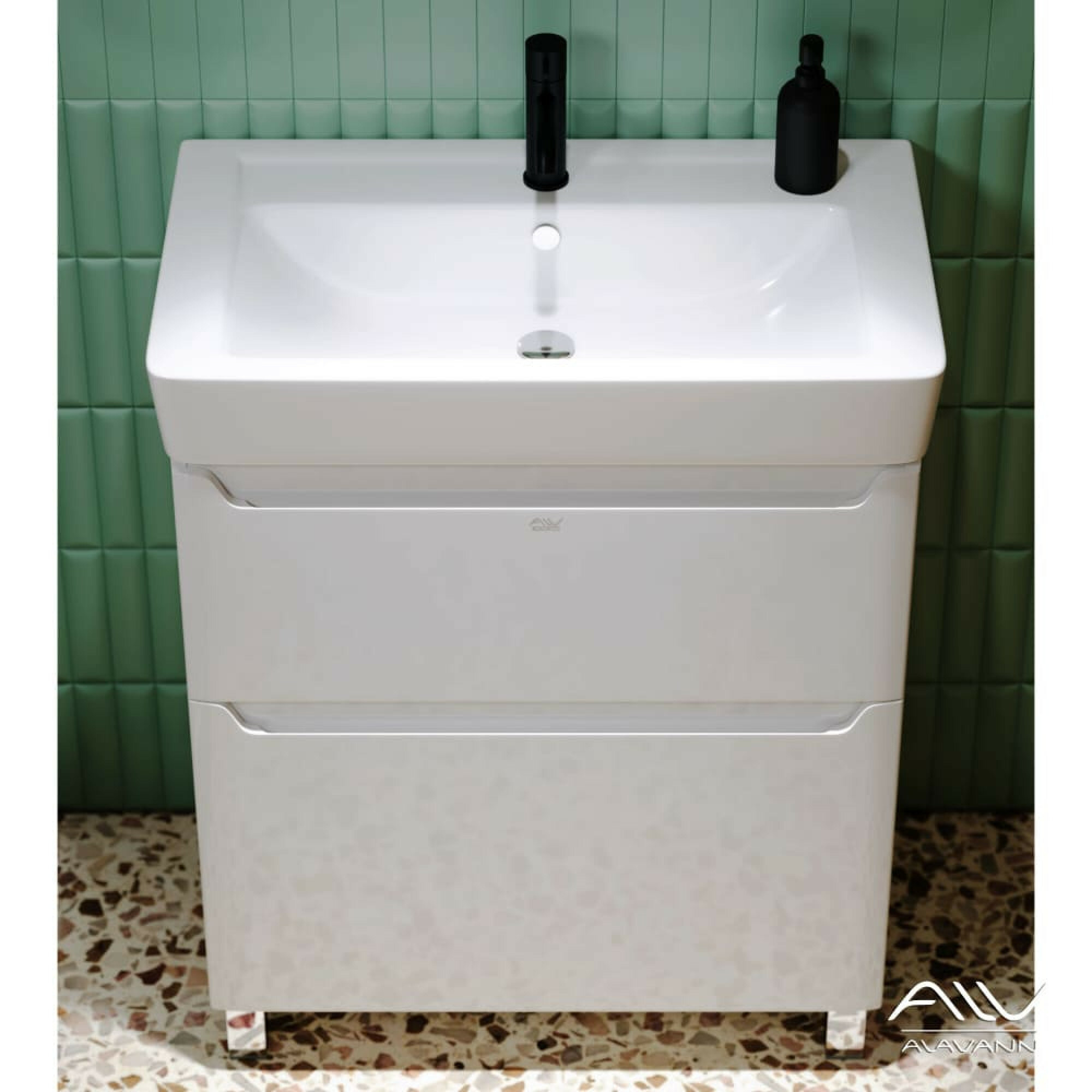 Тумба с раковиной Alavann Lana 80 белая