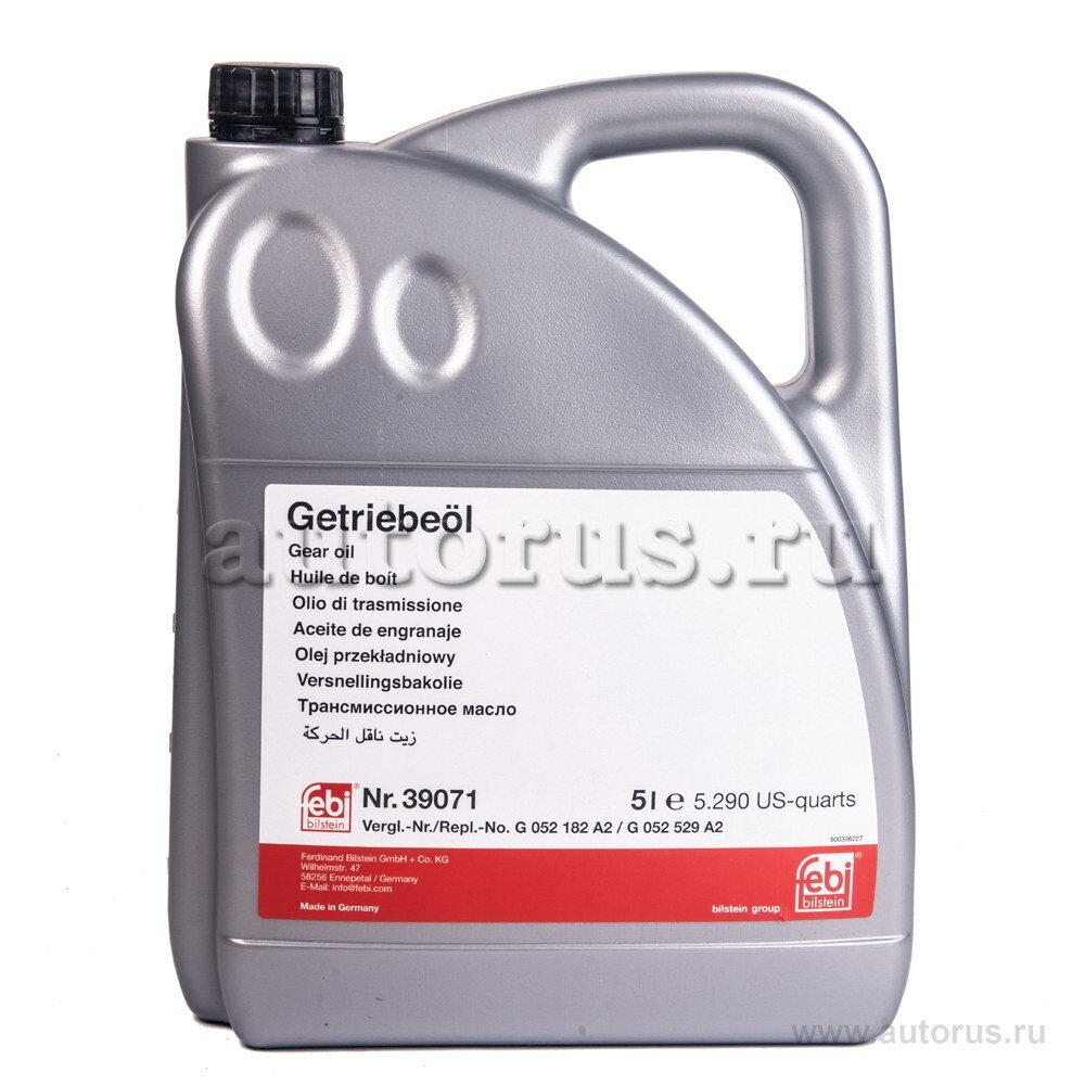 Масло трансмиссионное febi gear oil gl-4/gl-5 синтетическое 5 л 39071