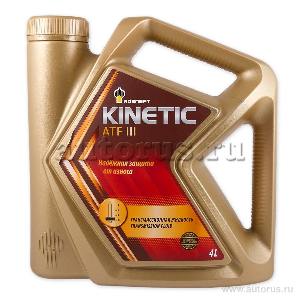 Масло трансмиссионное rosneft kinetic atf iii 4 л 40817542