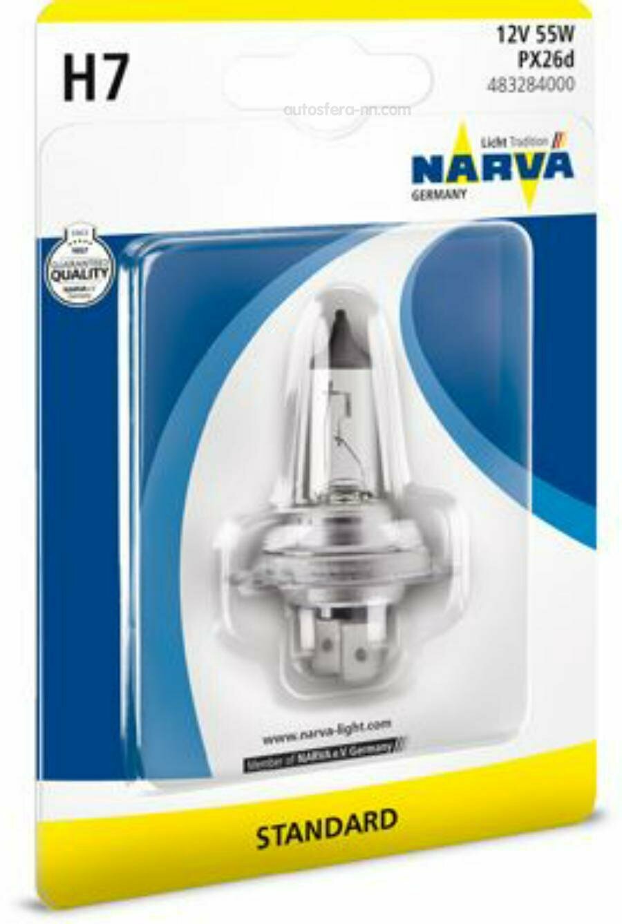 NARVA 483284000 Лампа H7 12V 55W (1 шт в блистере)