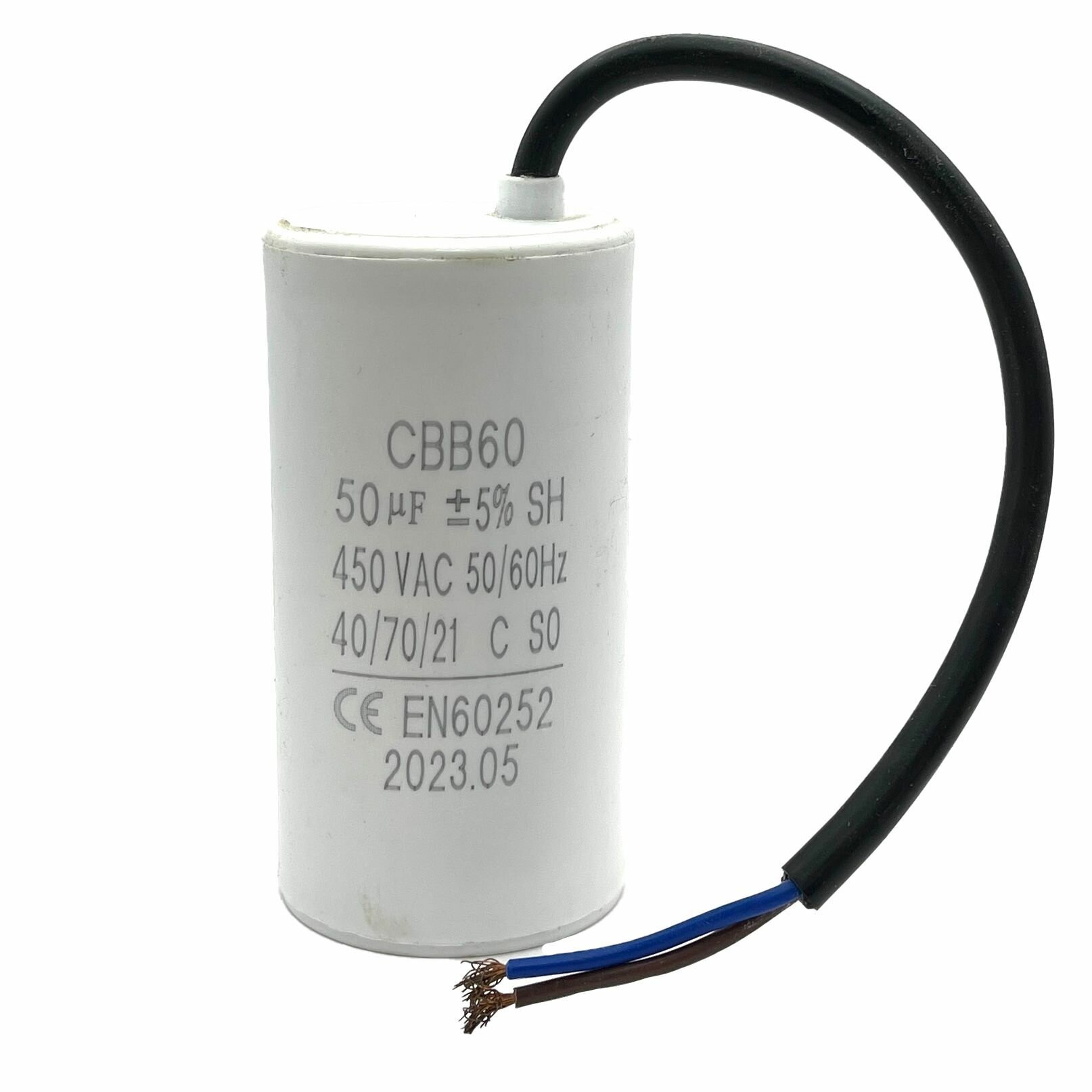Конденсатор рабочий CBB60 50uF/450V для электродвигателя