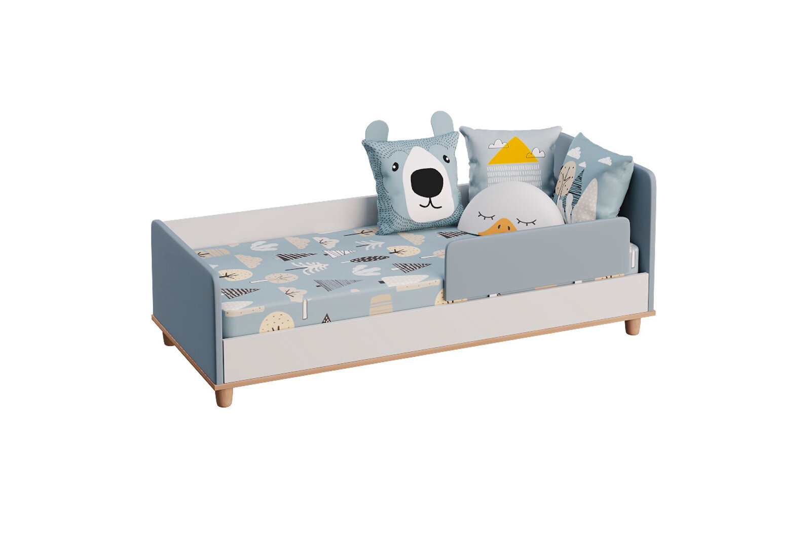 Кровать "BARNEY SKY", классическая с бортиком, ортопедическое основание, 190x 80 см