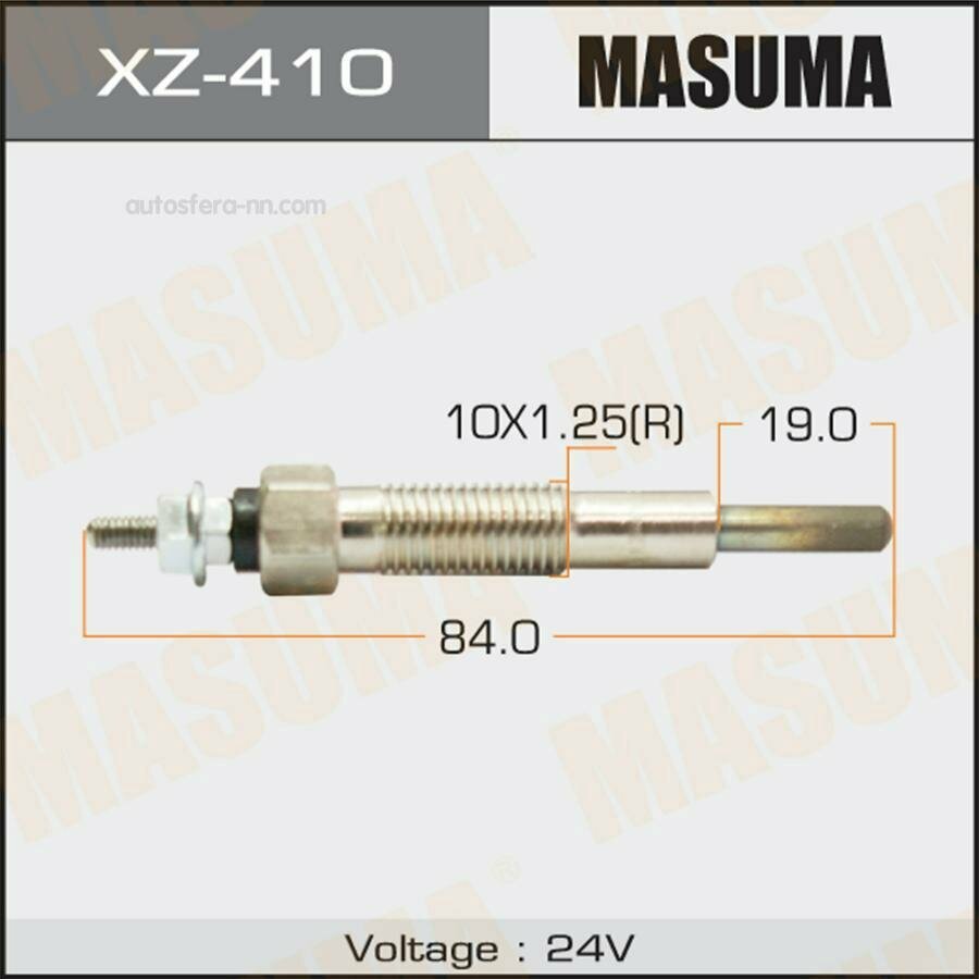 MASUMA XZ410 Свеча накаливания MASUMA PZ-701 /VS (1/10/100)
