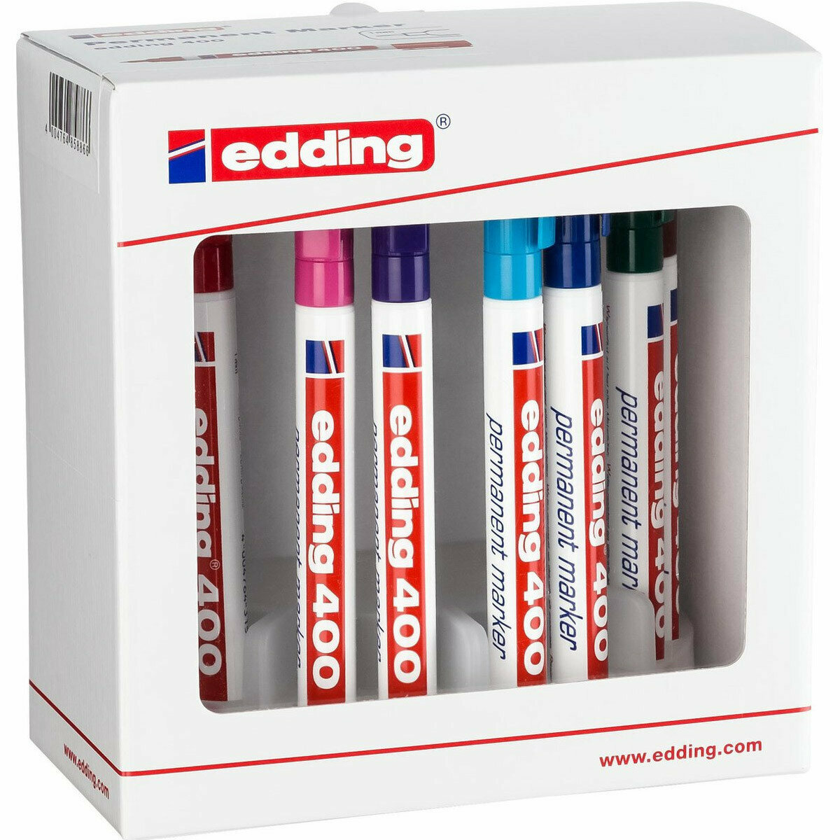 Edding Набор маркеров перманентных edding 400, 1мм, 10цв. (на подставке)