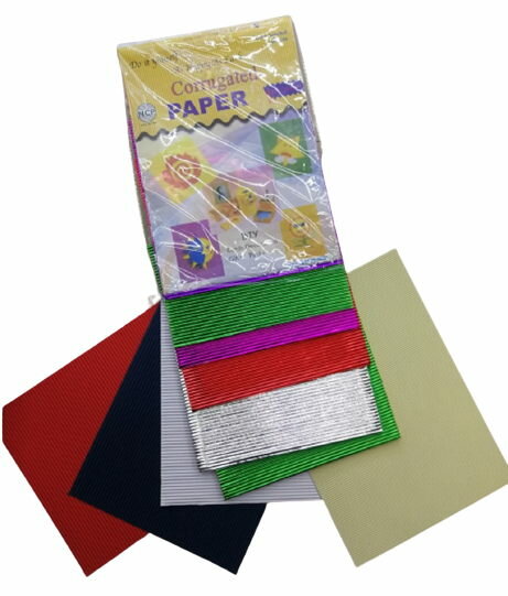 Картон цветной гафрированный А4, 10цв/уп.