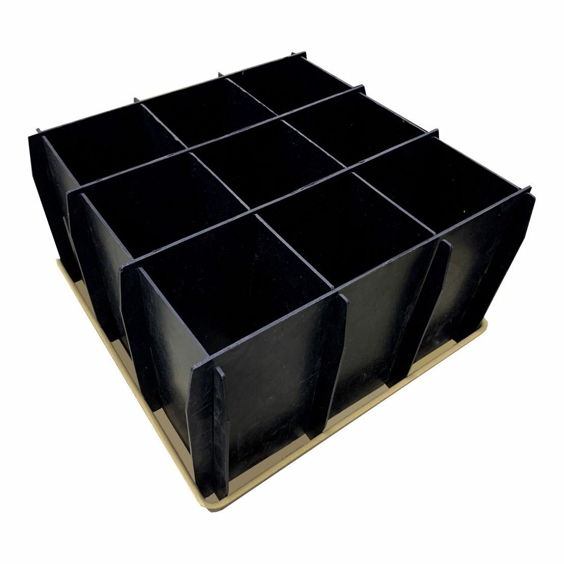 Форма для рассады разборная на поддоне, 9 ячеек по 400 мл, 23 х 23 см h 15 см, пластик