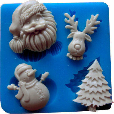 Молд для шоколада/мастики силиконовый Новогодний набор (Набор из 1 шт.)
